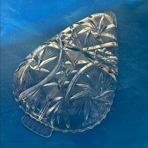 Kitchen | Vtg Pinwheel Glass Carrot Xmas Tree Shape Sectioned Relish ...